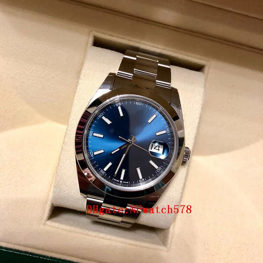 New 41mm Blue Jubilee Fluted Watch With Sapphire Glass And Waterproof ...