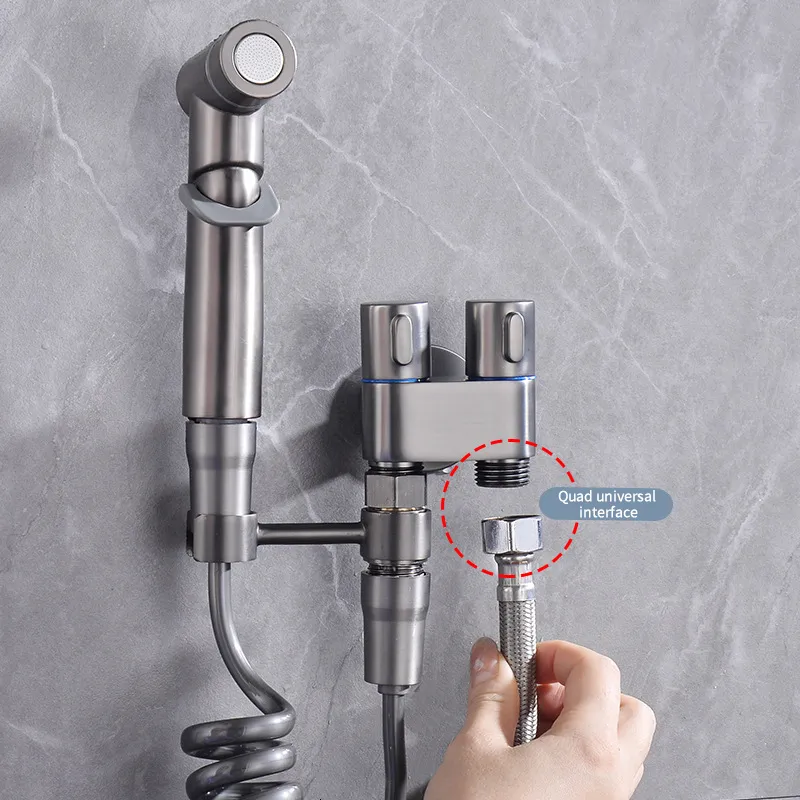 DHgate.com:Self-Cleaning Handheld Bidet Faucet Sprayer Set: 2-Way Angle ...