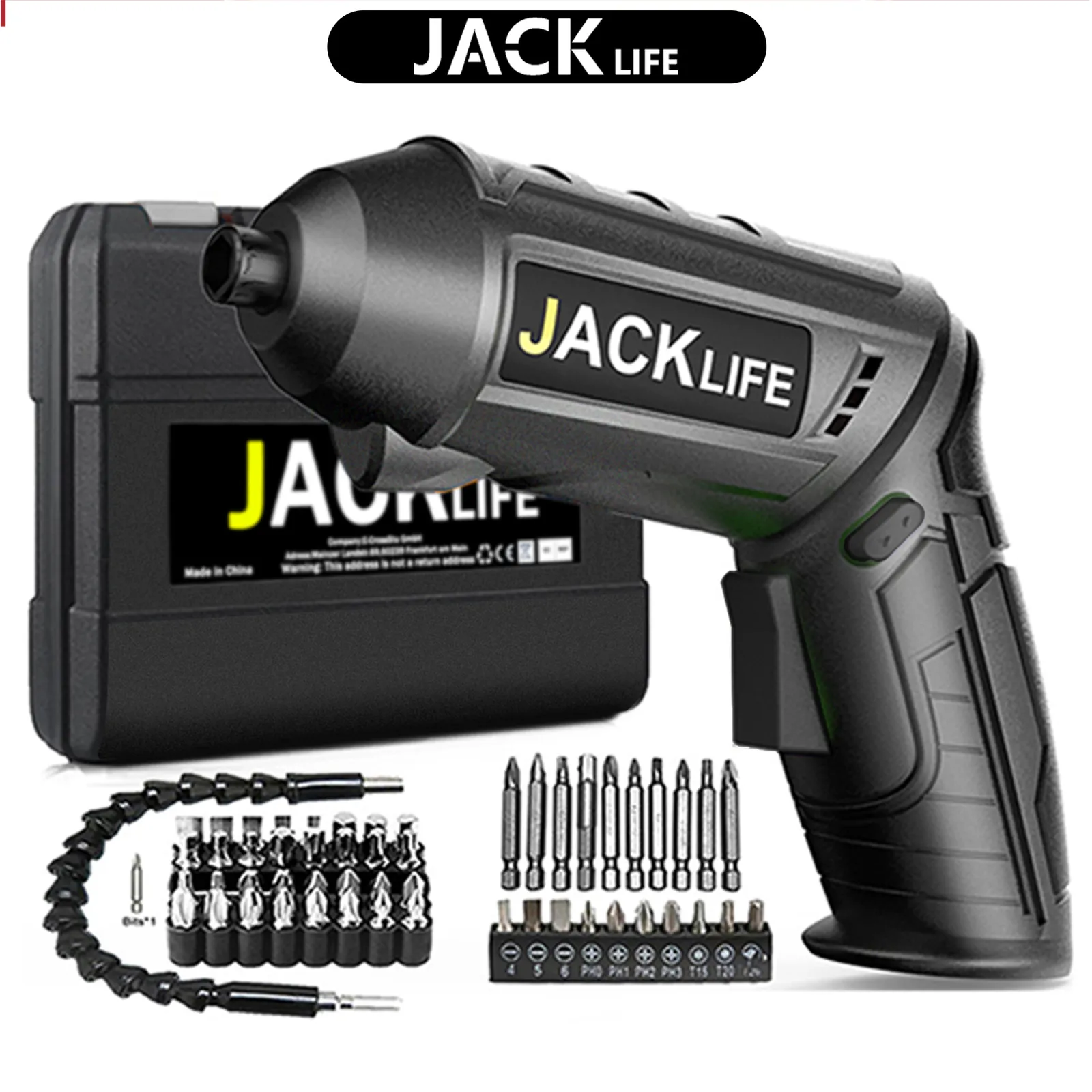 Powerful Rechargeable Cordless Tacklife Electric Screwdriver With ...