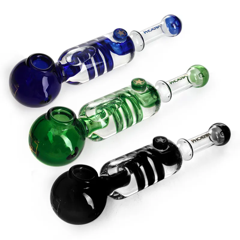 Wholesale Phoenix Glass Glycerin Freezable Coil Spoon Hand Pipe With ...
