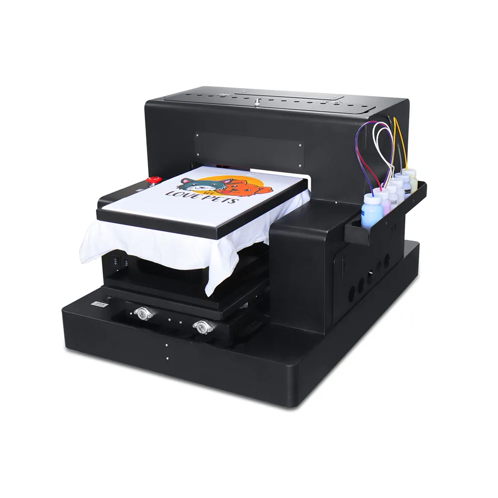 DTG Printer A3 Flatbed Printer T shirt Printing Machine For Linen Canvas Bag Jeans With Textile Ink Direct To Garment Printer A3