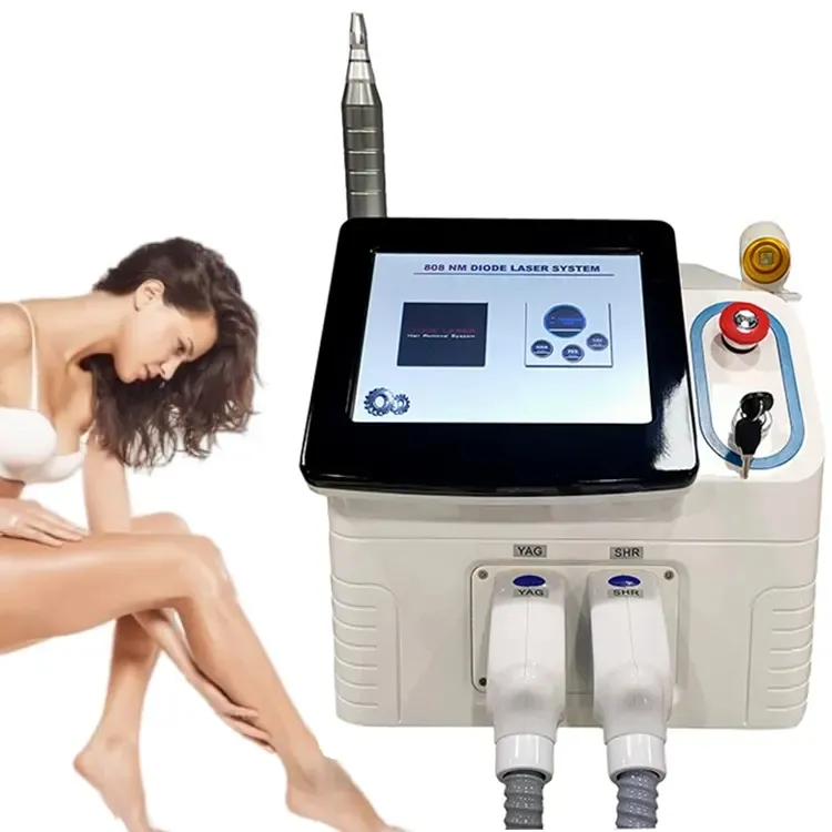 Desktop 808 Nm Diodenlaser Haarentfernungsgerät, Pikosekunden Qswitch ND YAG Laser ...
