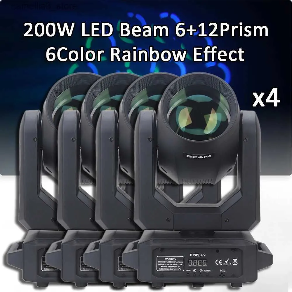 DHgate.com:4Pcs/Lot 200W LED Spot Beam Moving Head Light with 6+12 ...