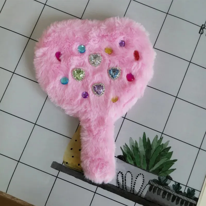 Cute Plush Handheld Mirror: Portable & Compact for Purse - Perfect Gift ...
