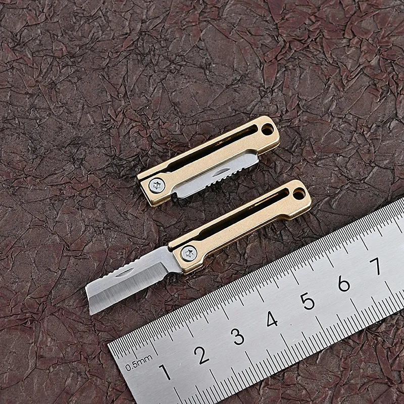 Folding Knife Keychain Multi Tool EDC Camping Pocket Knife With Fruit ...