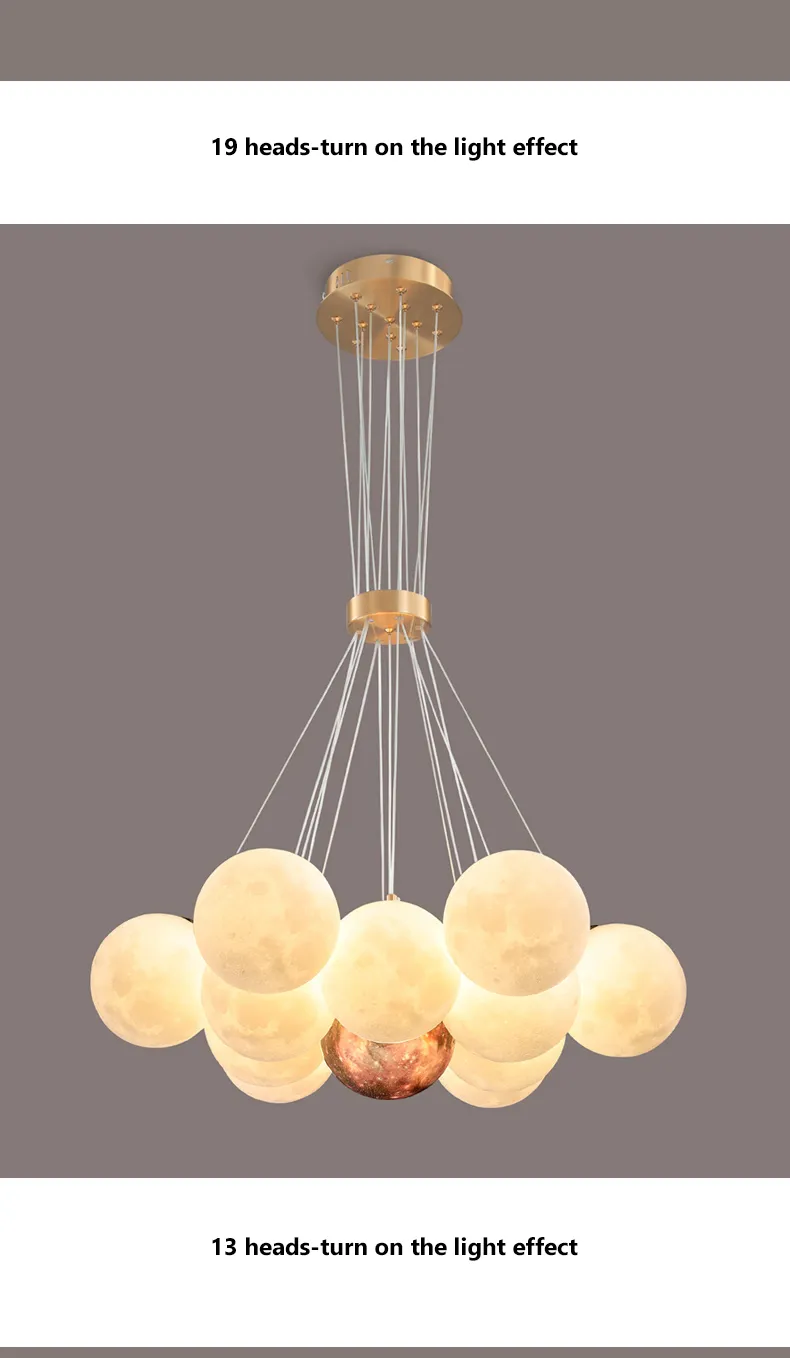 Scandinavian Chandelier: 3D Printed Moon Lampshade... From Zidoneled ...