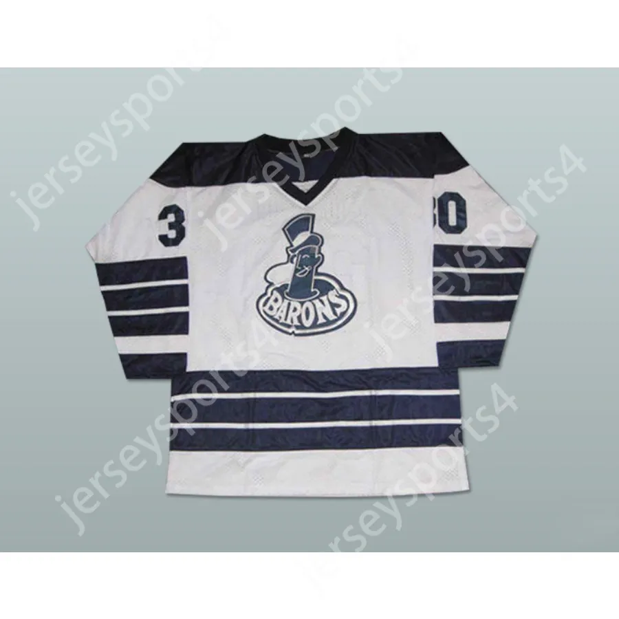 Custom RICHARD COUTU 30 CLEVELAND BARONS HOCKEY JERSEY Top Stitched S M ...