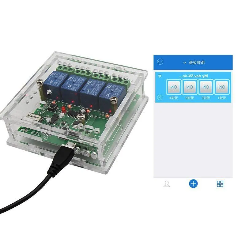 DHgate.com:Freeshipping IoT DC 5V 4-Channel WIFI Switch / 3-Models 4 ...