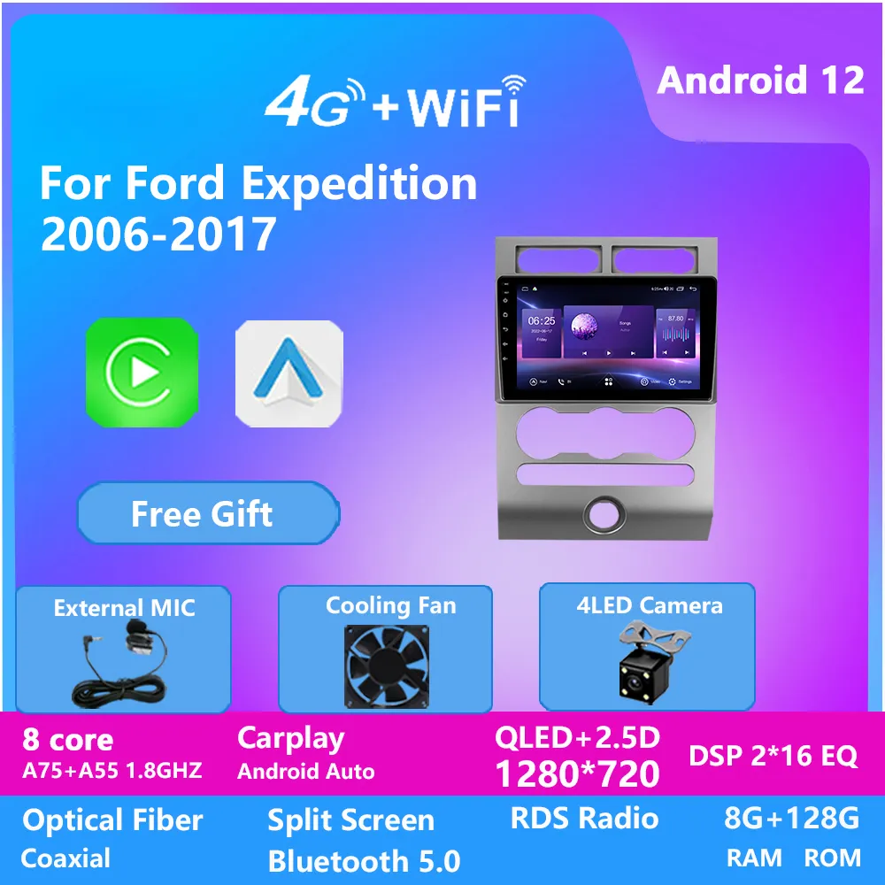 Android 12 Car Stereo for Ford Expedition 2006-2017 - GPS Navigation ...