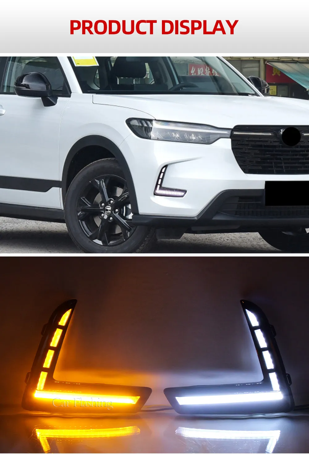 LED DRL Daytime Running Light with Dynamic Turn Signal Fog Lamp for ...