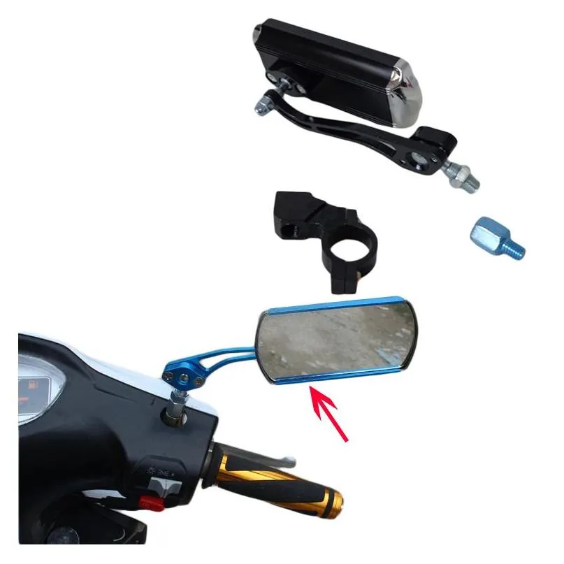 Espejos De Motocicleta Segunda Versión Ampliada Bicicleta Espejo
