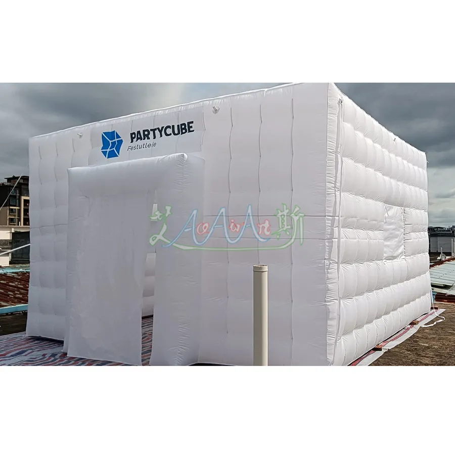 Inflatable Air Tent Canopy Cube Structure, White PVC, Event Pavilion ...