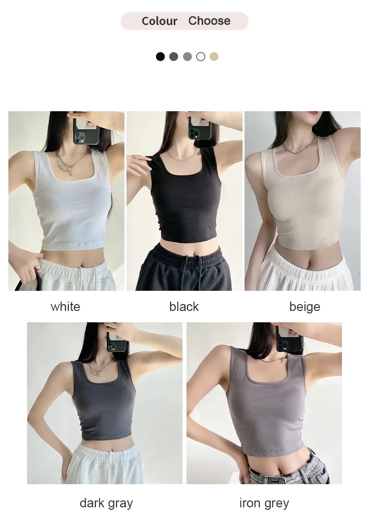 Camisoles Tanks: Bvigaos Women's Summer Grey Cotton Sleeveless Tank Top ...