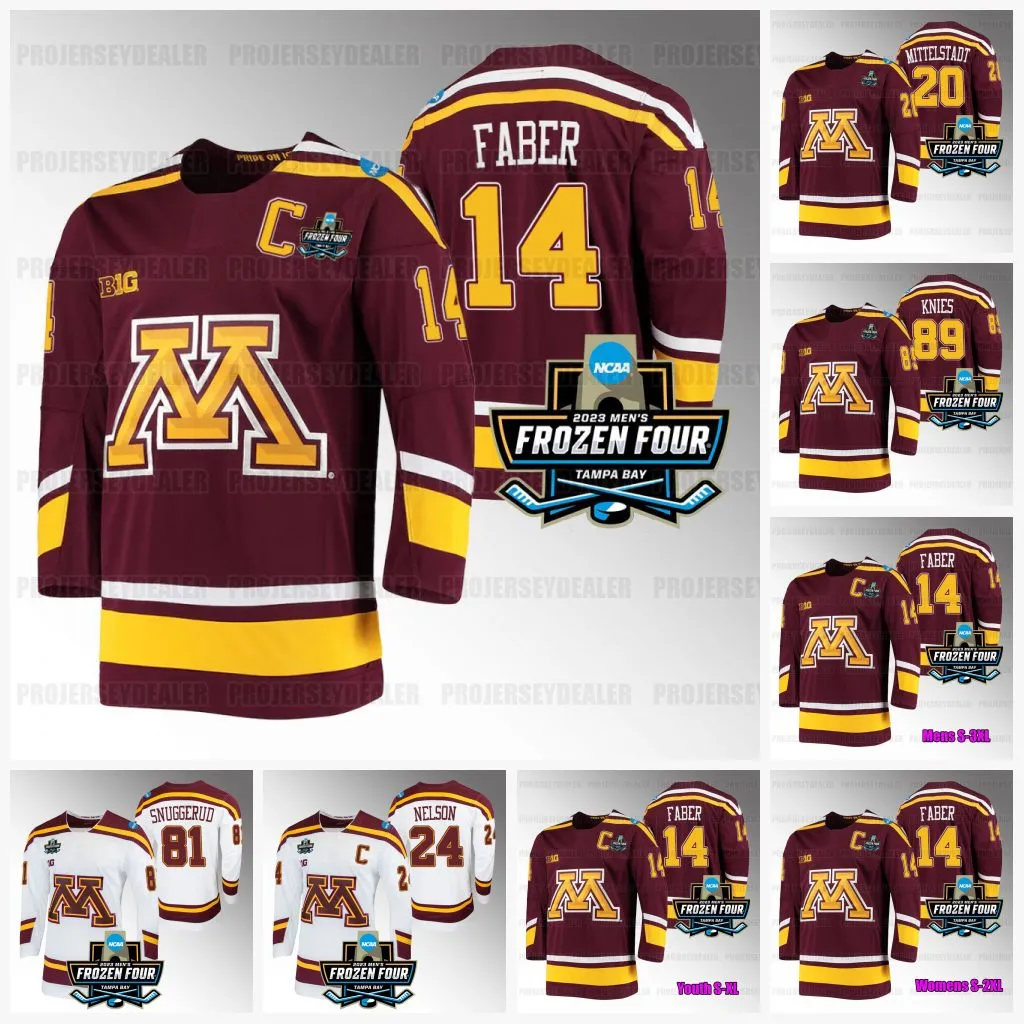 2023 Frozen Four Jersey THE MINNESOTA GOLDEN GOPHER JUSTEN CLOSE ...