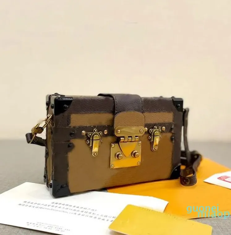 2023 Designer Leather Trunk Bag With Magnetic Buckle Classic Mini ...