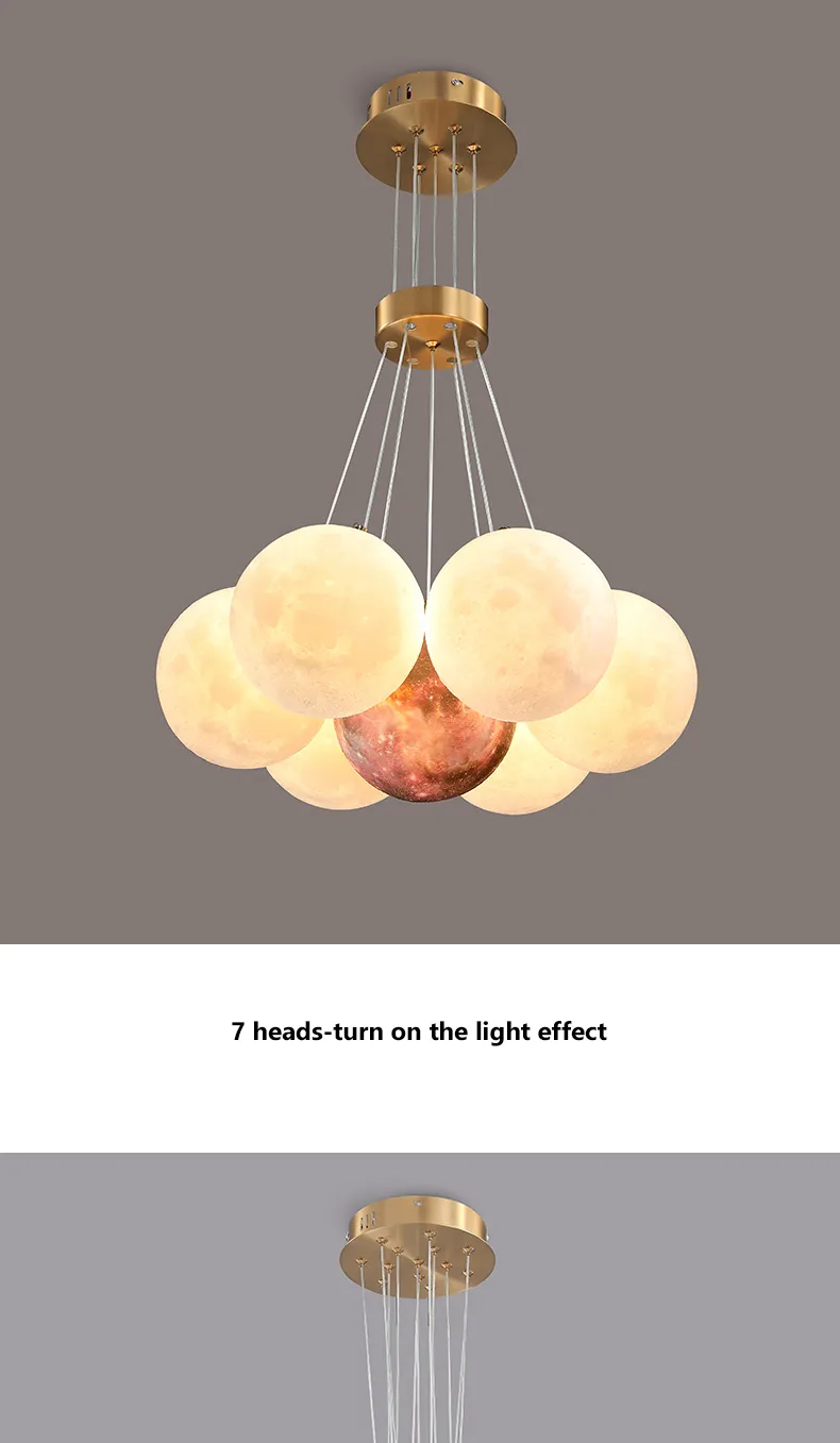 Scandinavian Chandelier: 3D Printed Moon Lampshade... From Zidoneled ...