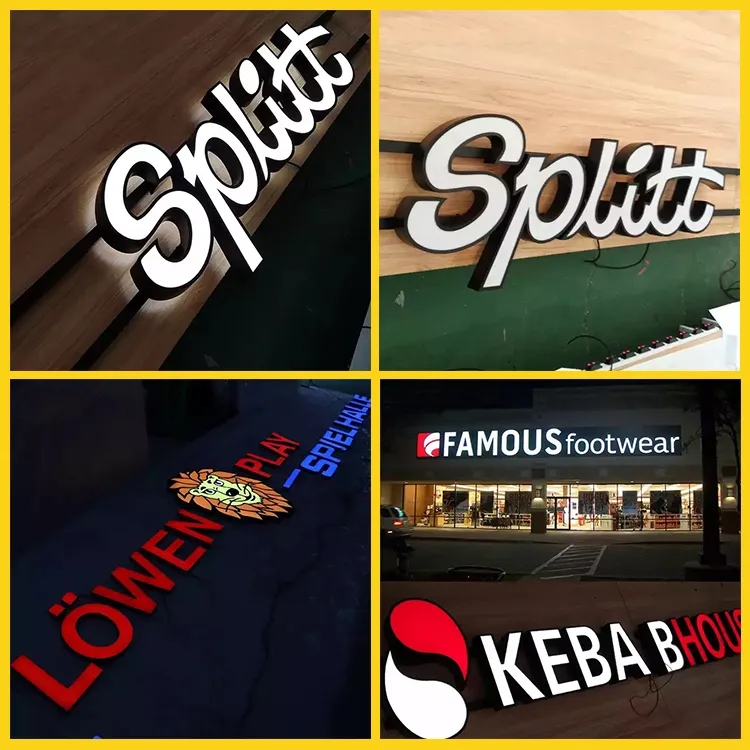 Illuminated Acrylic Signs: 3D Company Logo LED Light Letters Custom ...