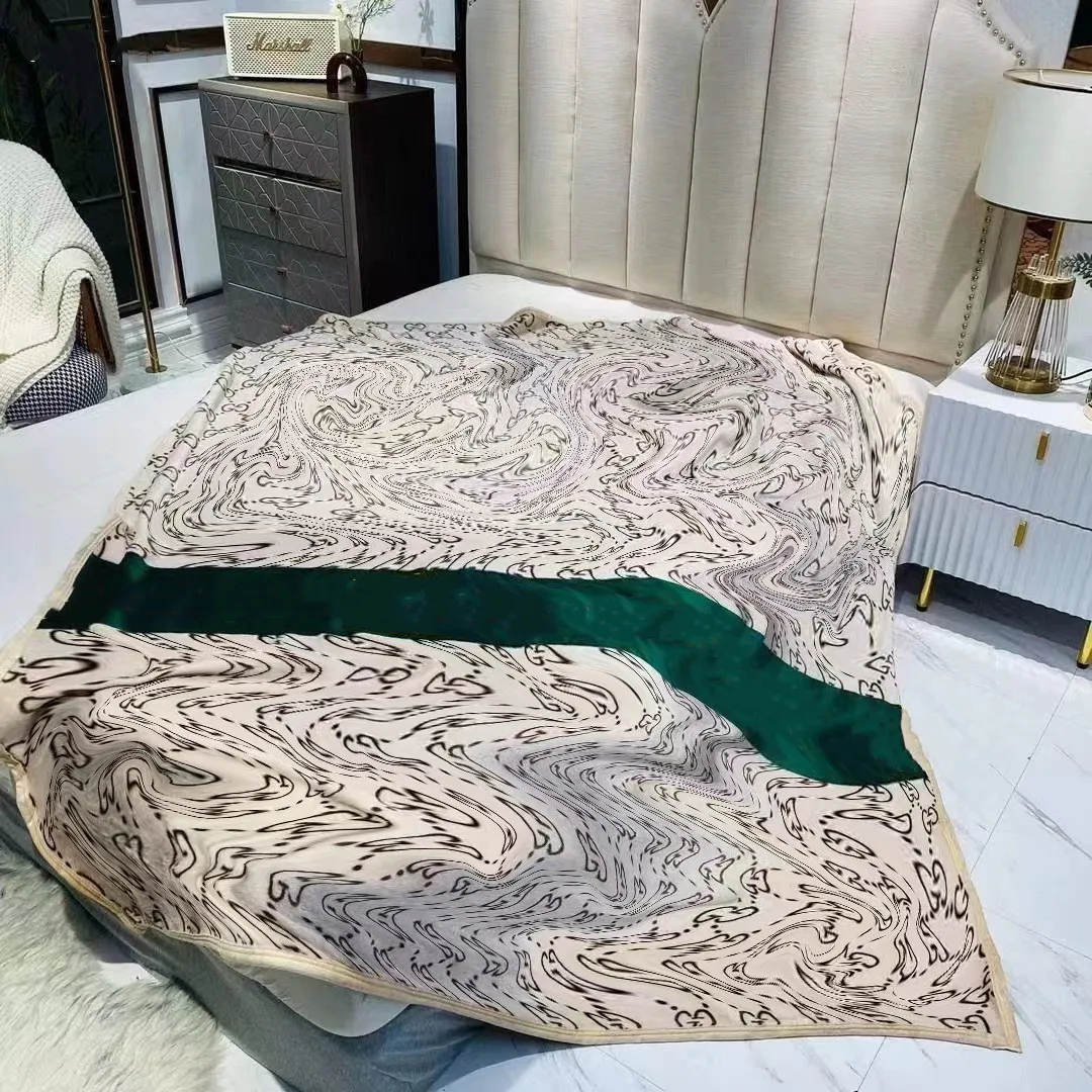 Luxury Beige Flannel Blanket - Designer Letter Throw, Soft & Thick ...
