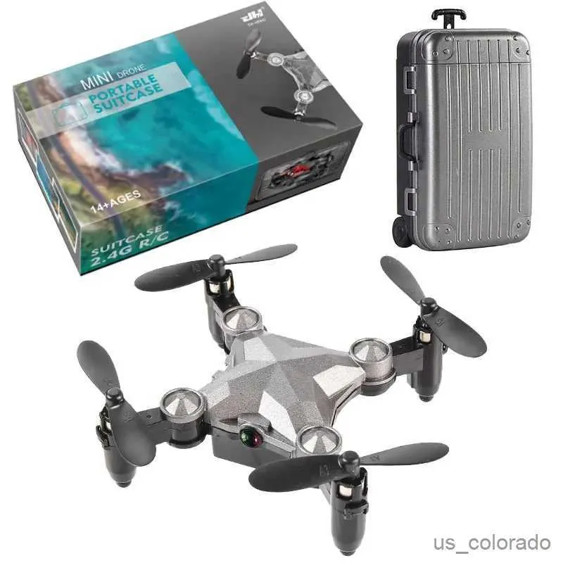 Mini drone in suitcase store