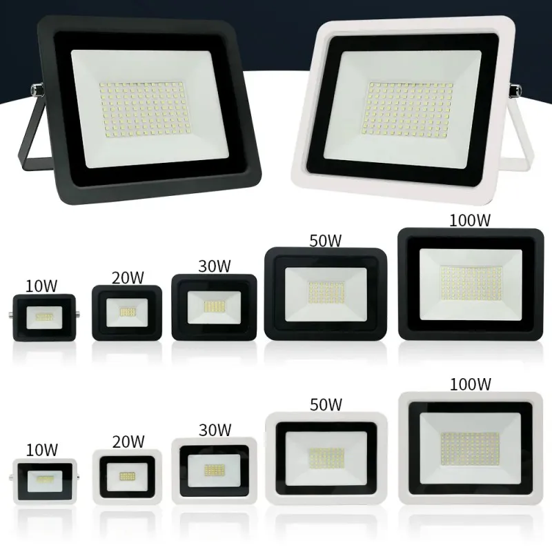 10W-100W LED Flood Light, AC 220V IP68 Waterproof Spotlight, Outdoor ...