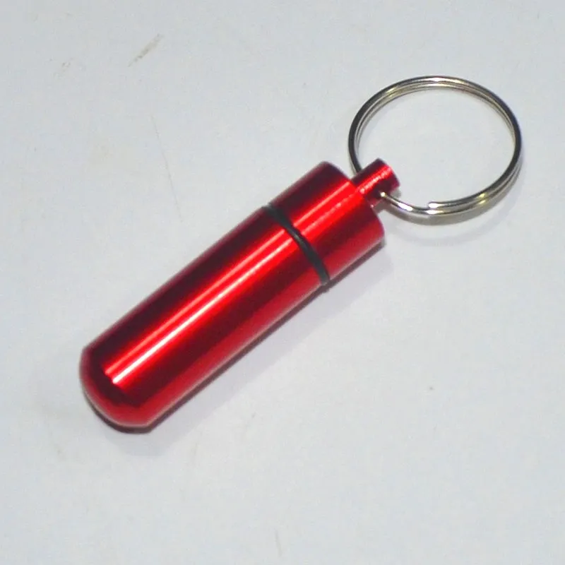 Waterproof Aluminum Pill Holder Keychain: Portable Tablet Container ...