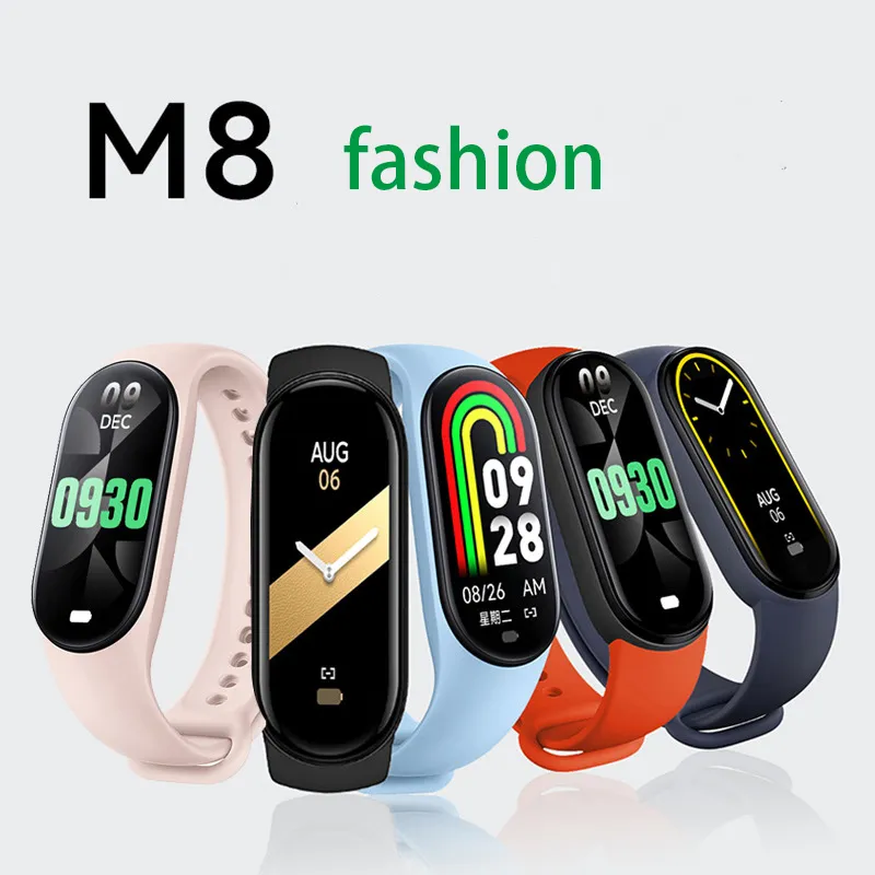M8 M6 Smart Band Watch: Bluetooth Exercise Tracker With Heart Rate ...