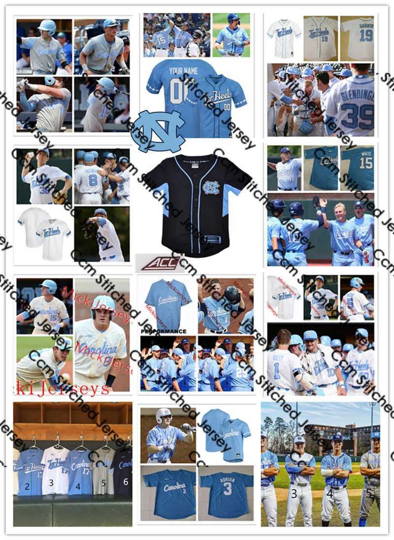 DHgate.com:NCAA Custom UNC North Carolina Tar Heels Stitched Baseball ...