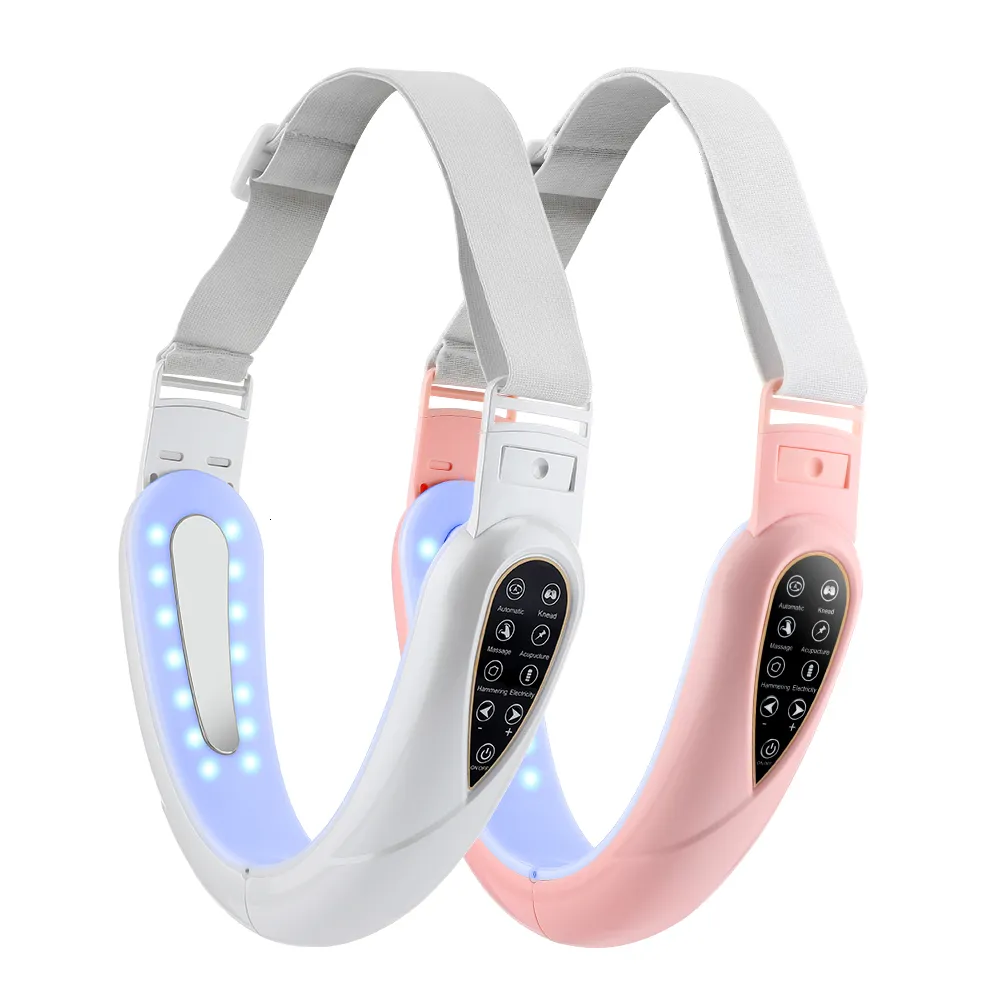 EMS Double Chin V Shaped Led Facial Neck Massager With Remote Control ...