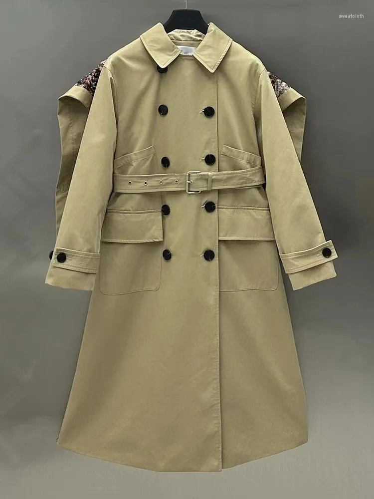 Vintage Womens Designer Trench Coats | Presbyopic Patchwork Long Cape ...