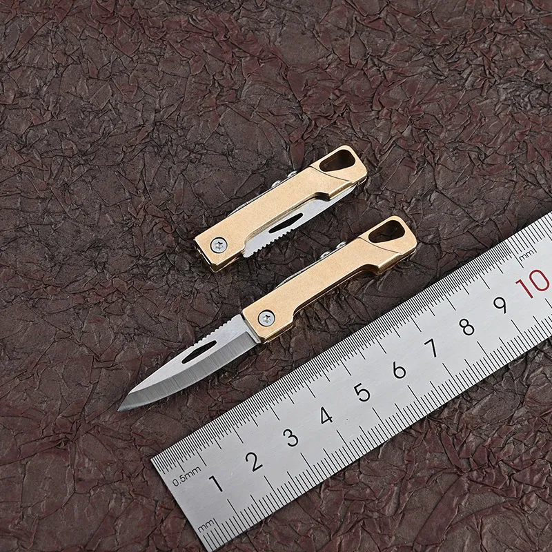 Folding Knife Keychain Multi Tool EDC Camping Pocket Knife With Fruit ...