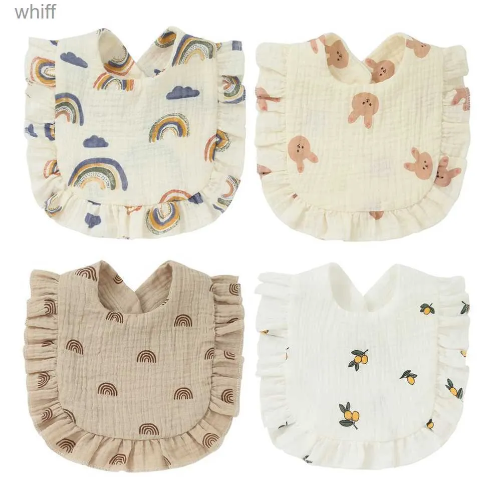 DHgate.com:Korean Style Cotton Burp Cloths 25-Pack (L231108) - Floral Ruffle Bibs for Infants ...