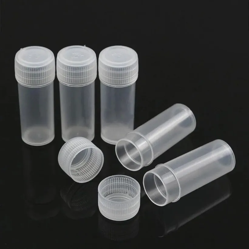 Small Plastic Bottles With Caps 5ml Sample Containers For Pills ...