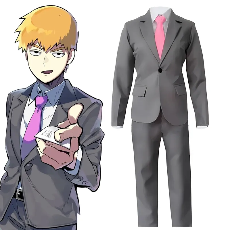 Mob Psycho 100 Reigen Arataka Suit Uniform Outfit Anime Customize Cosplay Costumes From
