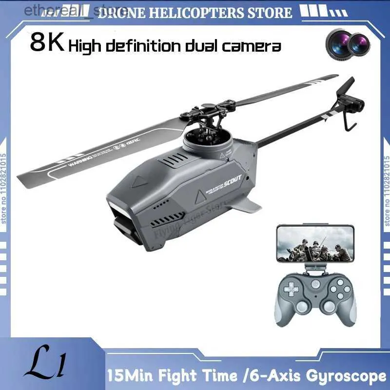 DHgate.com:L1 RC Helicopter: 2.4G 8K Dual Camera Drone w/ 6-Axis ...