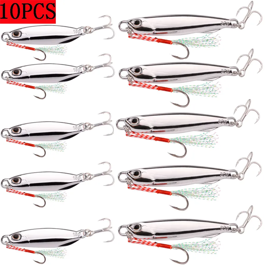 Premium Fishing Lures Kit: Silver Plated Metal Baits 20g-40g - Ideal ...