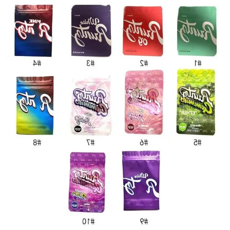 Run TZ Gummies 500mg Maylar Bag Bag Ether Dank Gummi Worm Mylar Bags ...