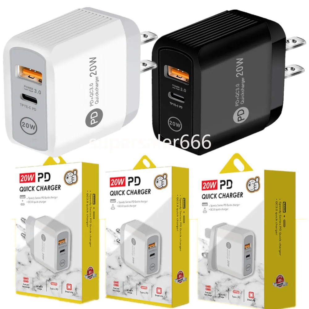 DHgate.com:type c Charger 18W 20W 25W PD USB-C Fast Quick QC3.0 Wall Chargers For Iphone 11 12 ...