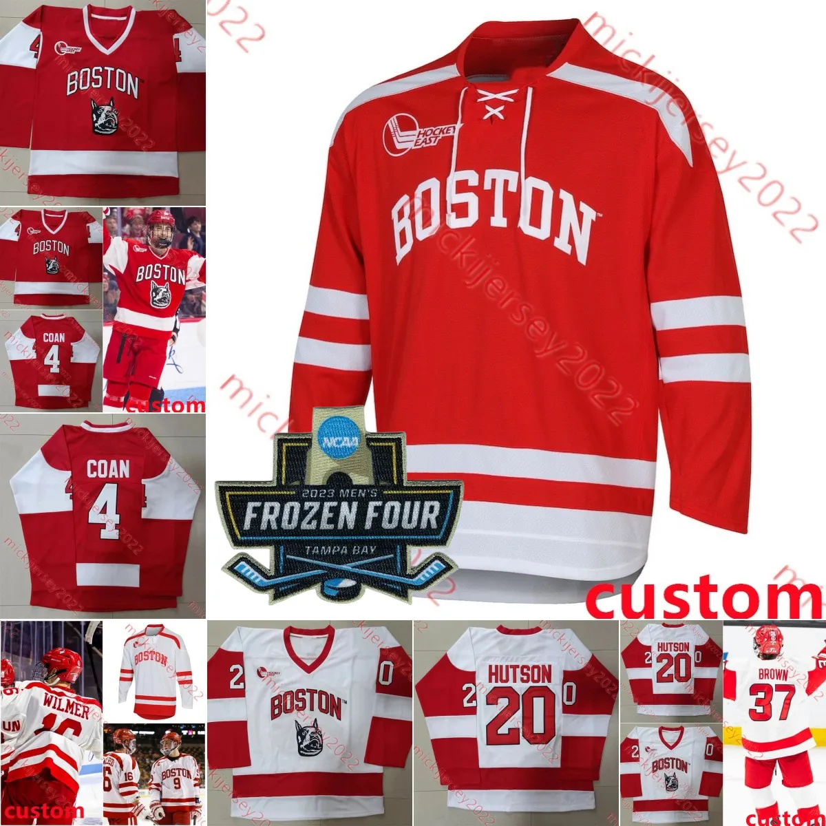 Jay OBrien Lane Hutson Boston University Terriers 2023 Frozen Four ...