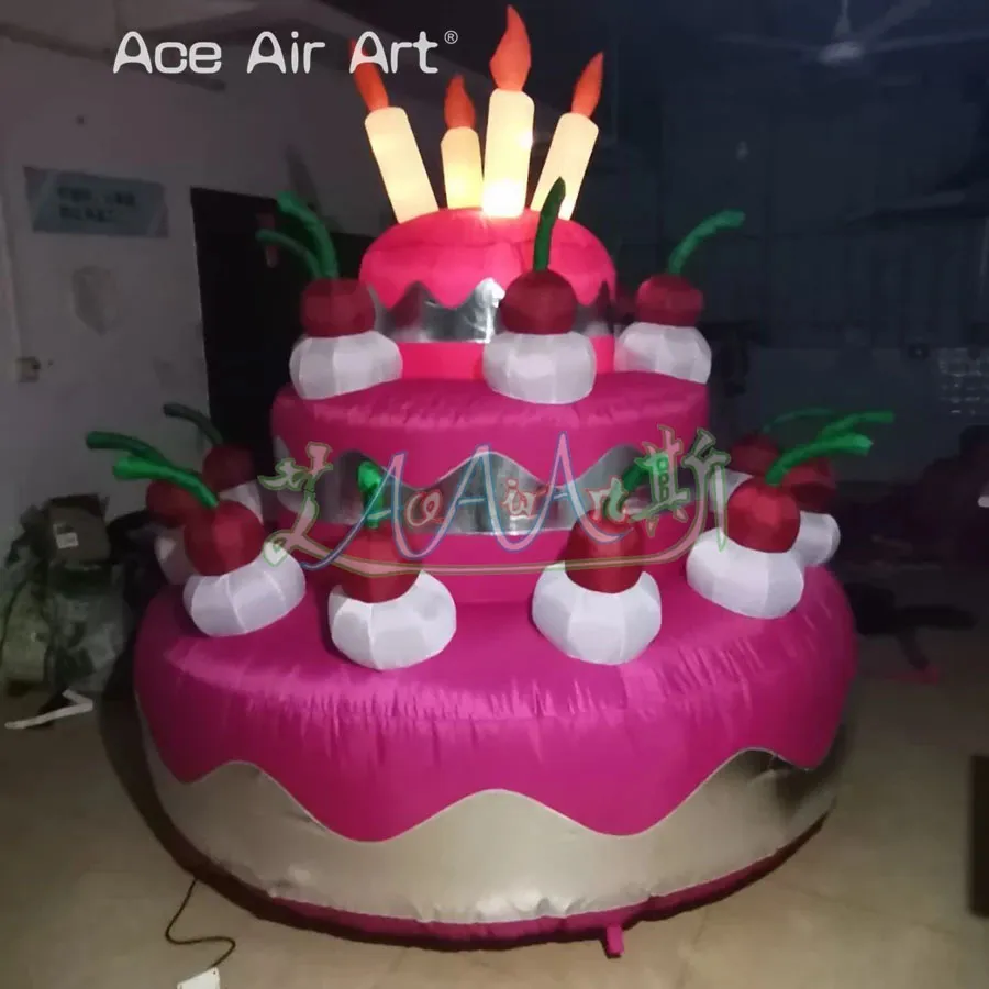 DHgate.com:Three-Tier Inflatable Cherry Cake Model for Parties and ...