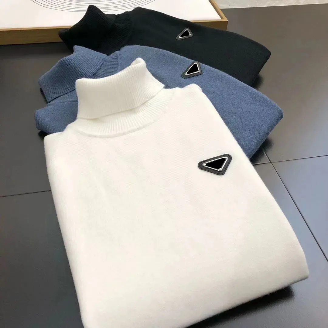 PrD Triangle Badge Designer Turtleneck Sweater For Men And Women ...