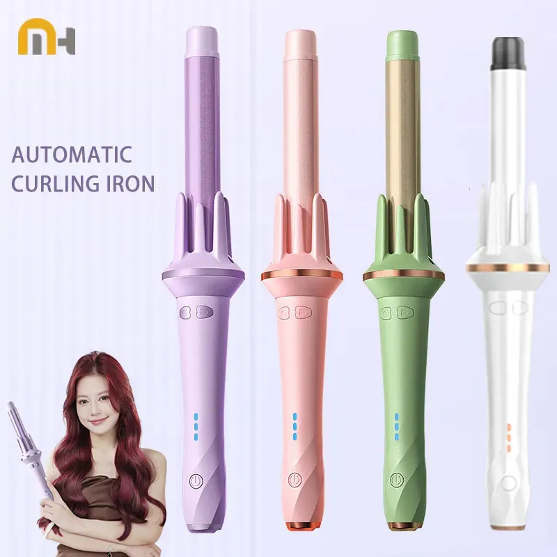 Large Wave Curling Iron: Auto Hair Curler with Adjustable Temp & Fast ...