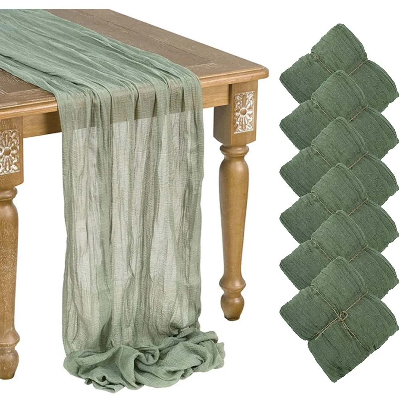 Table Runner 6 Pack Cheese Cloth Goz Table Runner Country Wedding Table ...