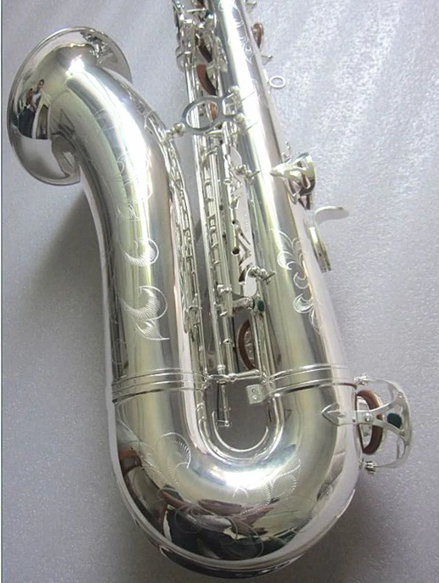 Professional Bb Tenor Saxophone - Silver Plated, High Quality Musical ...