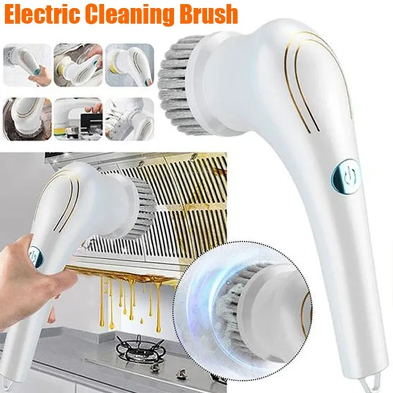 Cleaning Brushes 5 In 1 Multifunction Handheld Electric Cleaning Brush ...