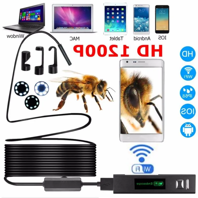 DHgate.com:1200P HD Adjustable 8 LED WiFi Endoscope Camera with Hard ...