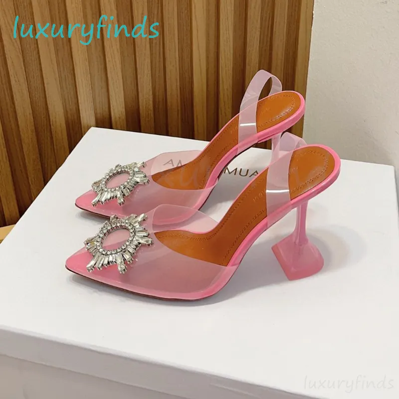 Amina Muaddi Begum 90mm Slingback Spectator Pumps High Heels, Luxury ...