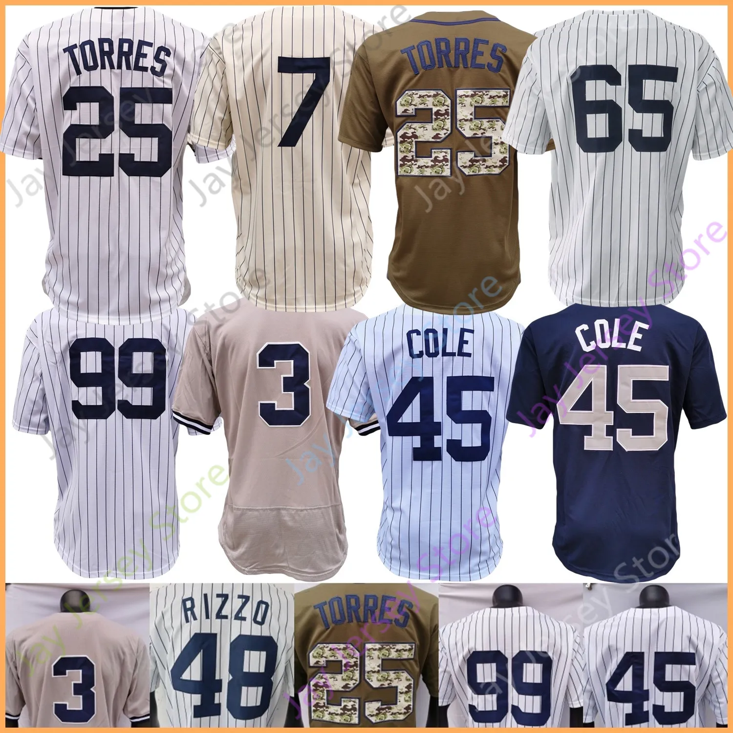Yankees Legends & Stars Baseball Jersey - Judge, Jeter, Ruth, & More ...