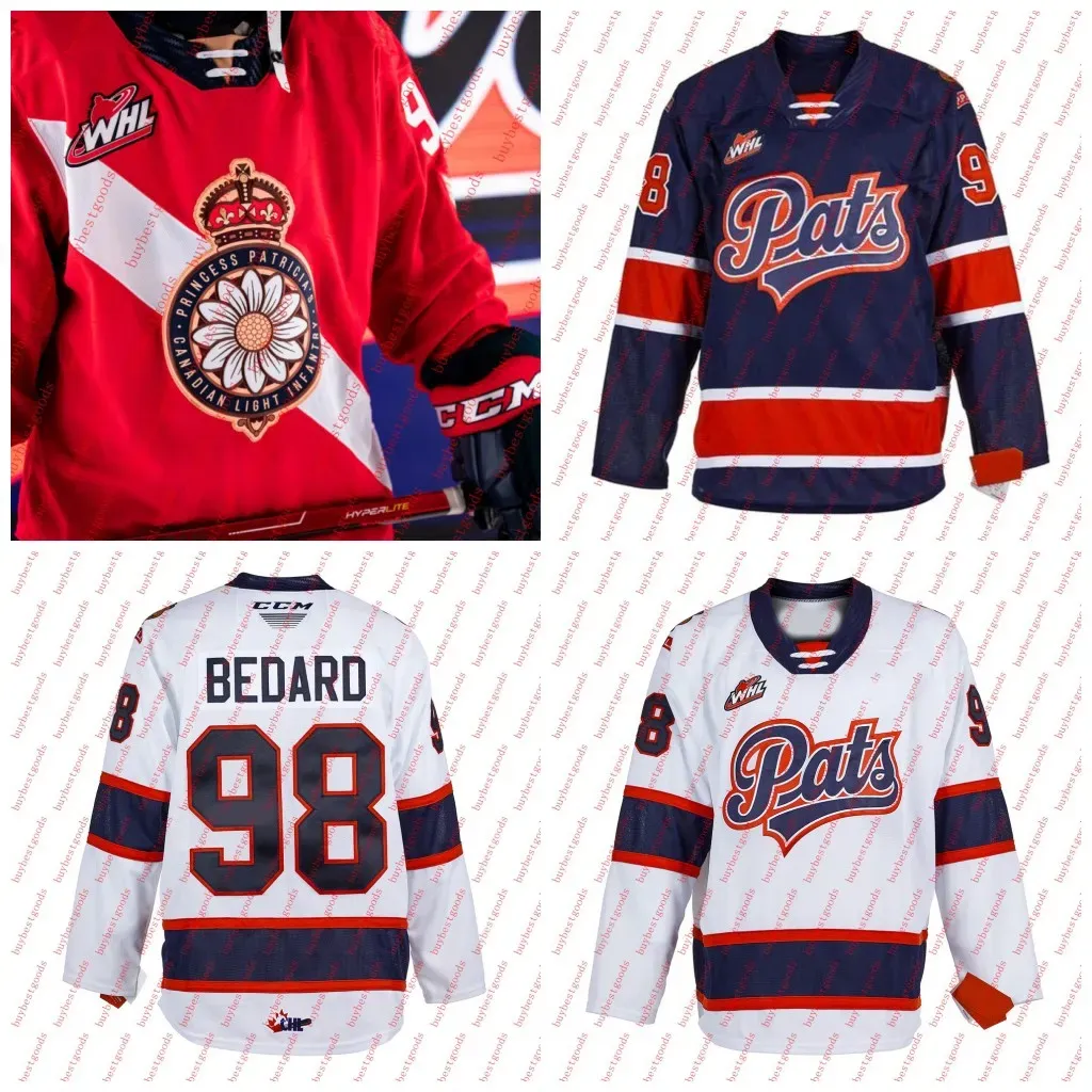 WHL Regina Pats Jersey De Hóquei Connor Bedard Zack Smith Carter ...
