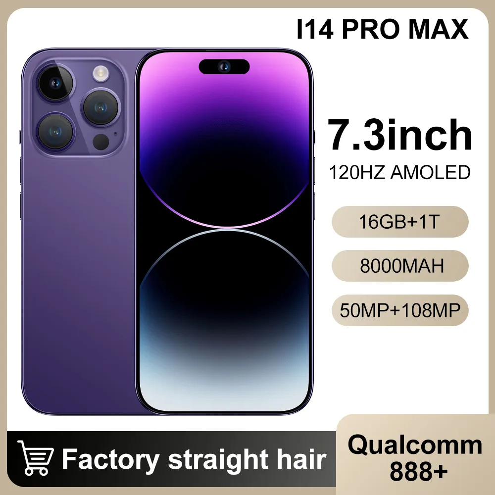 Smart Mobile Phone I14 Pro Max Android Dual SIM 6.1-Inch Screen 20MP ...