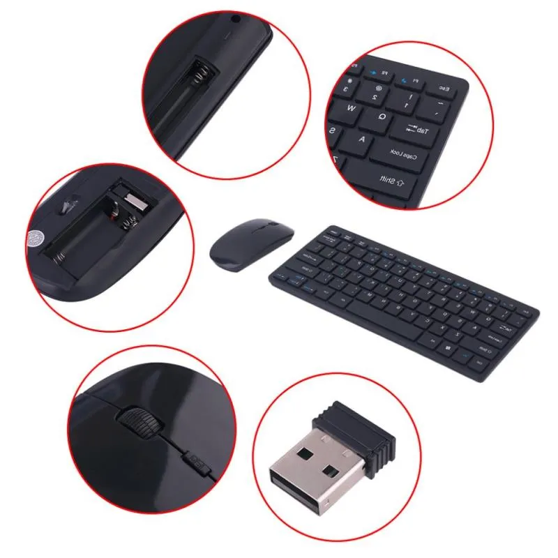 Wireless Keyboard and Mouse Combo: 2.4GHz USB, Adjustable DPI ...